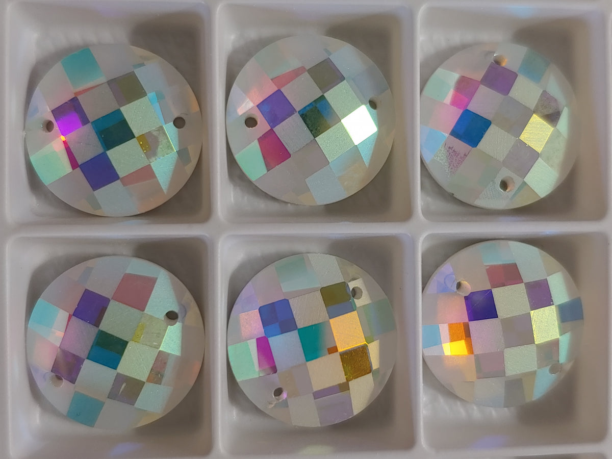 Matte Checker Board Crystal Cabochons | Cheyenne Heart Designs